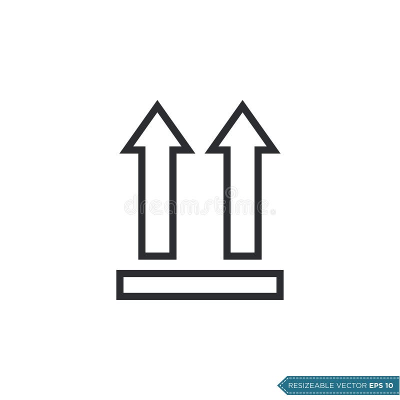 Up Side Packaging Carton Stack Icon Vector Template Flat Design Stock ...