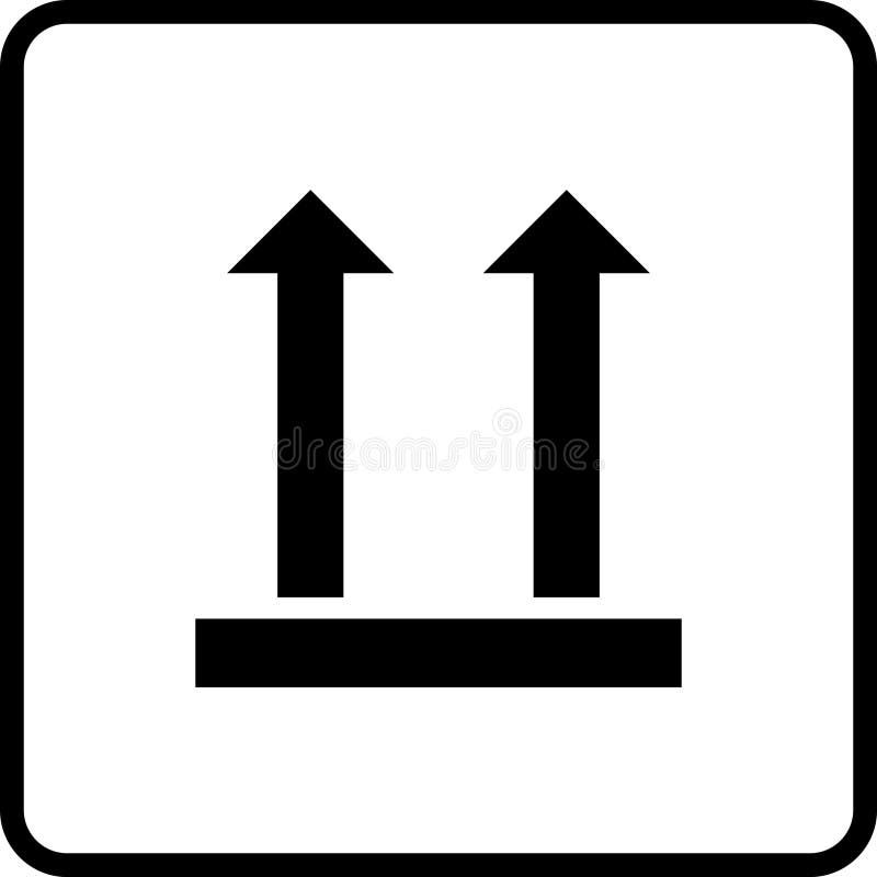 Up Side Symbol, this Side Up Black, Package Symbol, Up Side Arrow Stock ...