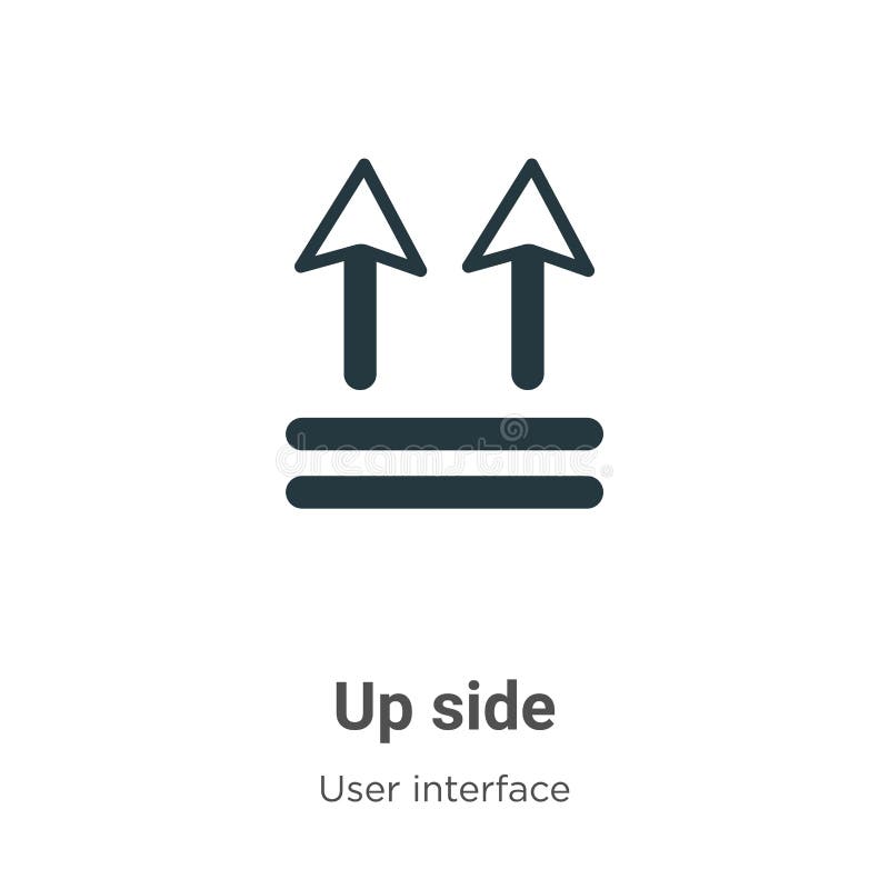 Up Side Vector Icon on White Background. Flat Vector Up Side Icon ...