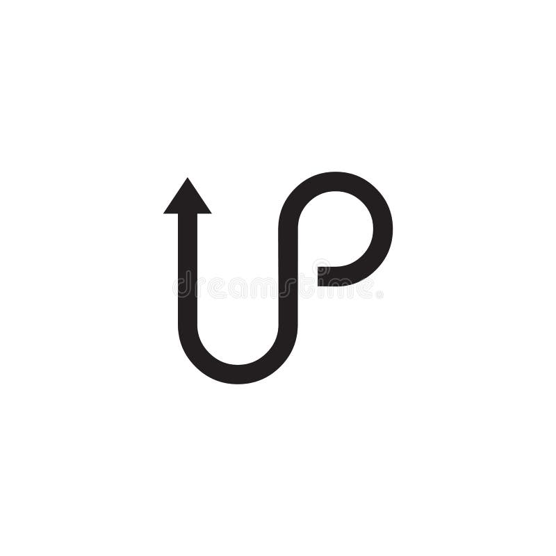 Up Text Logo Icon Design Template Stock Vector - Illustration of ...
