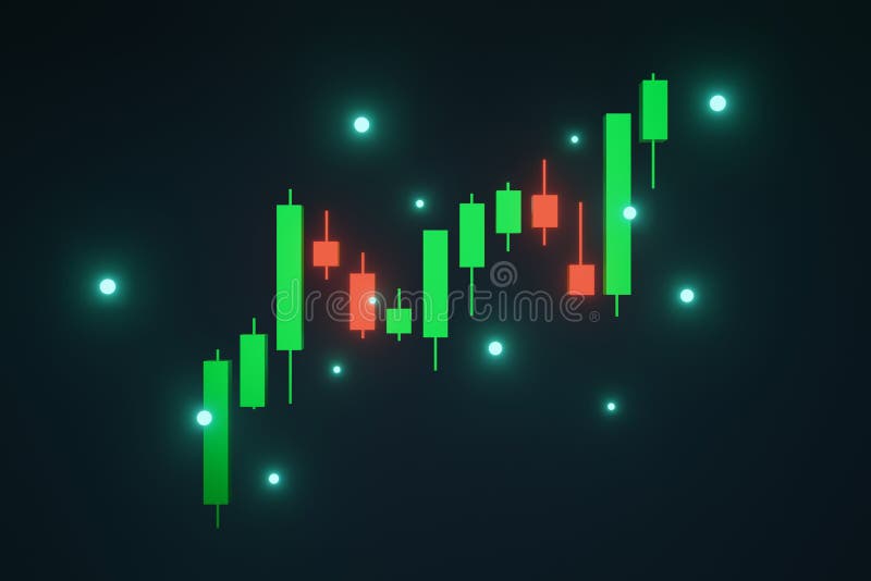 Up trend stock candlestick stock illustration. Illustration of analysis ...