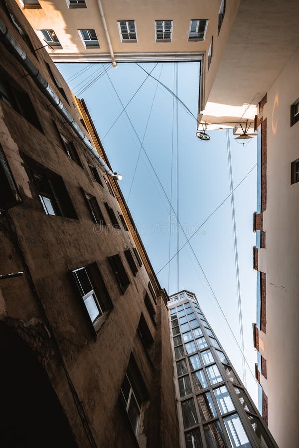 Up view from the courtyard stock photo. Image of beautiful - 143672450