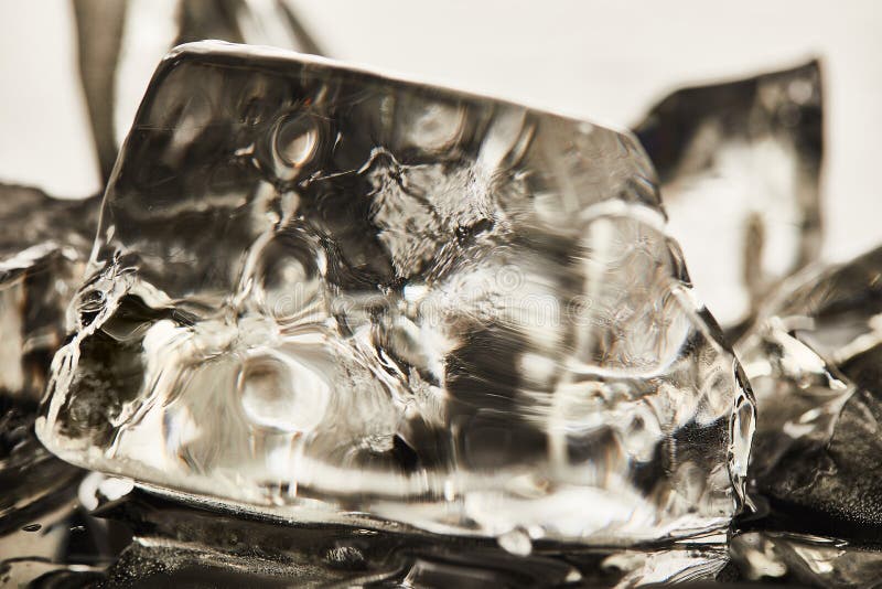 Up View of Transparent Melting Ice Stock Photo - Image of cold, liquid ...