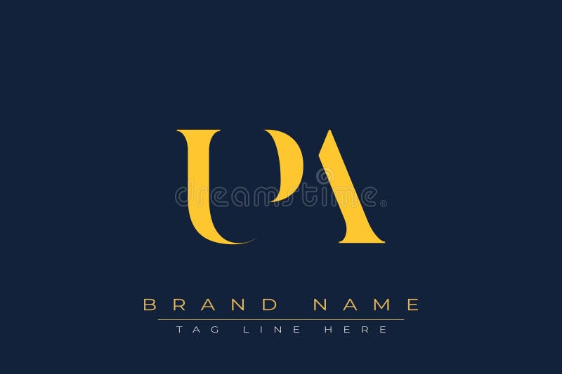 UPA Abstract Letter Logo Design Stock Vector - Illustration of initial ...