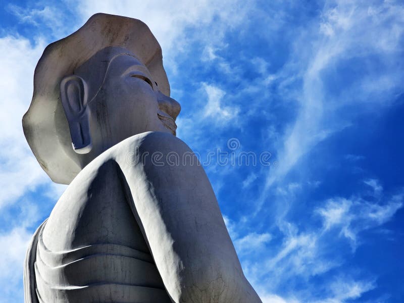Upagupta Monk Statue with Blue Sky Background. Stock Photo - Image of ...