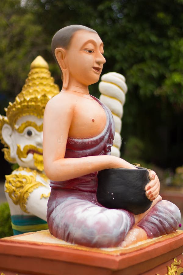 Upagupta, Thai monk statue stock image. Image of nakhonsawan - 66296851
