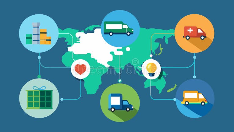 An Upclose Image of a Digital Map Displaying the Supply Chain and ...