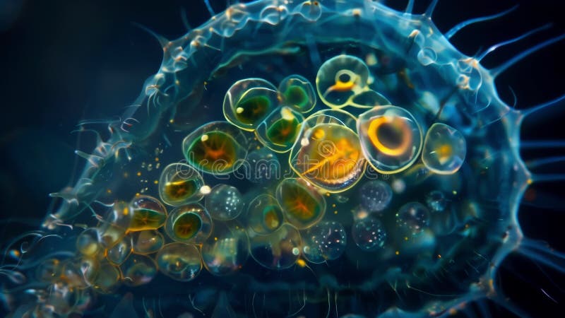 An Upclose Image of a Microscopic Protozoan Displaying Its Intricate ...