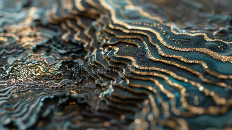 An Upclose Look at a Conductive Ink Pattern with Overlapping Layers of ...