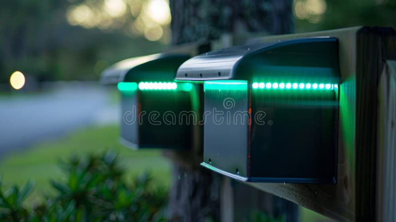 An Upclose Shot of a Solarpowered Mailboxs Notification System ...