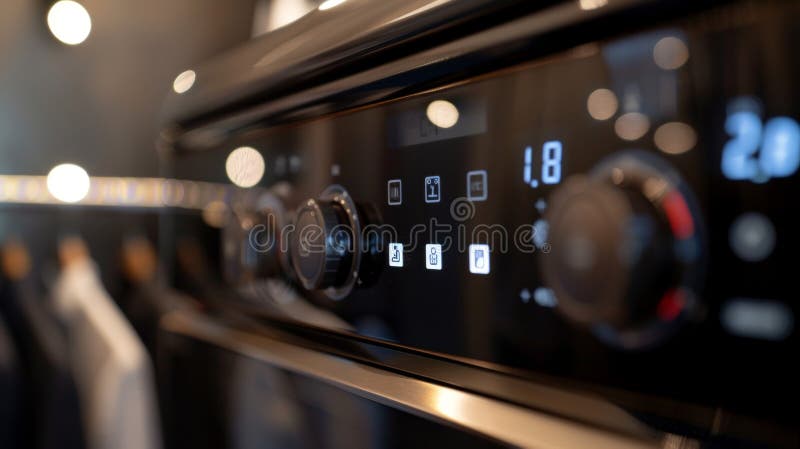 An Upclose View of the Control Panel on a Garment Steamer Featuring ...