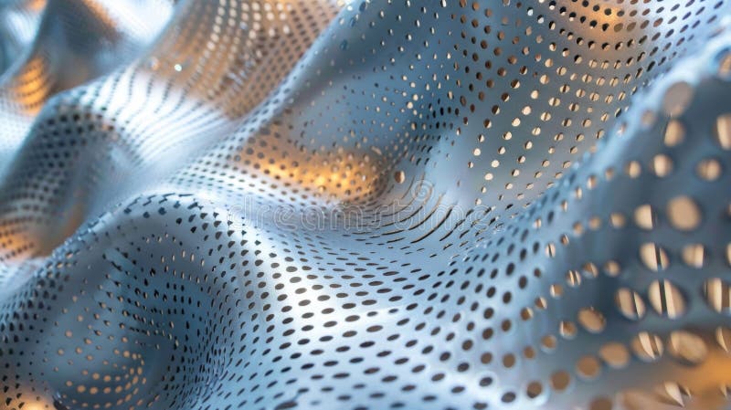 An Upclose View of a Perforated Screen Made of Adaptive Material Used ...