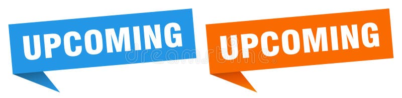 Upcoming Banner. Upcoming Speech Bubble Label Set Stock Vector ...