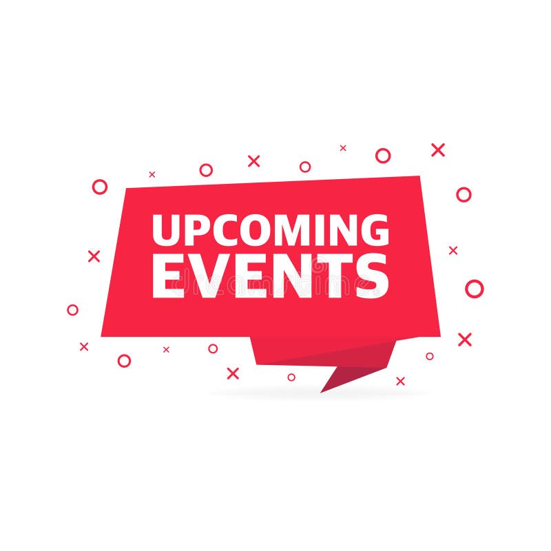 Upcoming Events Poster in Flat Style. Vector Stock Illustration. Stock ...
