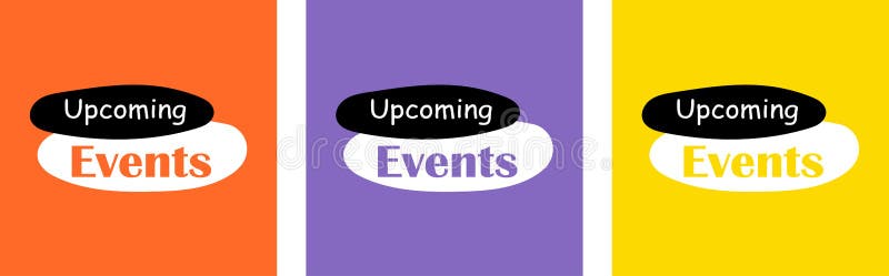 Upcoming Events. Set of Various Posters Stock Vector - Illustration of ...