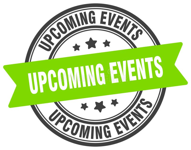 Upcoming Events Banner Template. Ribbon Label Sign. Sticker Stock ...