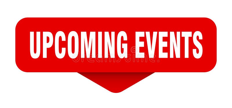 Upcoming Events Banner Template. Ribbon Label Sign. Sticker Stock ...