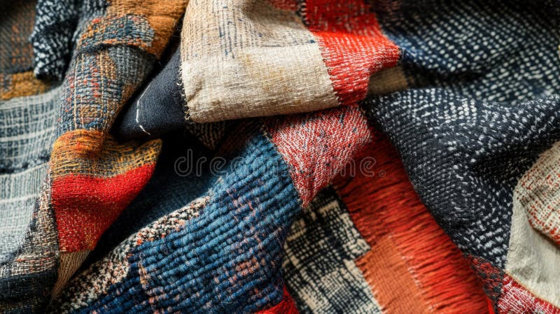 Upcycled Fabric Patterns Featuring Textured Designs in Vibrant Colors ...