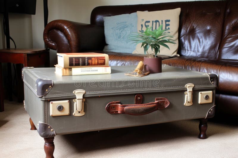 Upcycled Vintage Suitcase into Coffee Table or Storage Unit Stock ...