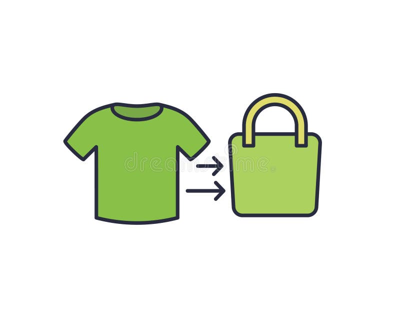 Upcycling Icon, Reuse Old Clothes Vector Design Stock Vector ...