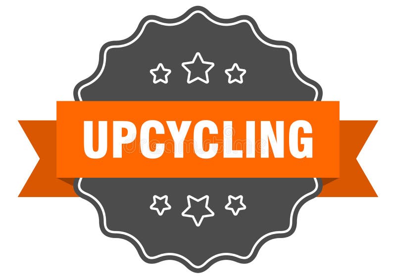 Upcycling label stock vector. Illustration of orange - 194917915