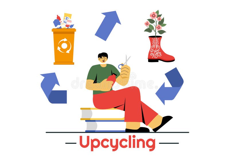 Upcycling Vector Illustration Featuring the Process and Techniques of ...