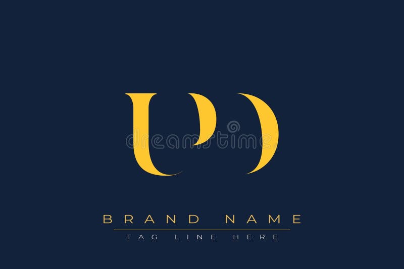 UPD Abstract Letter Logo Design Stock Vector - Illustration of concept ...