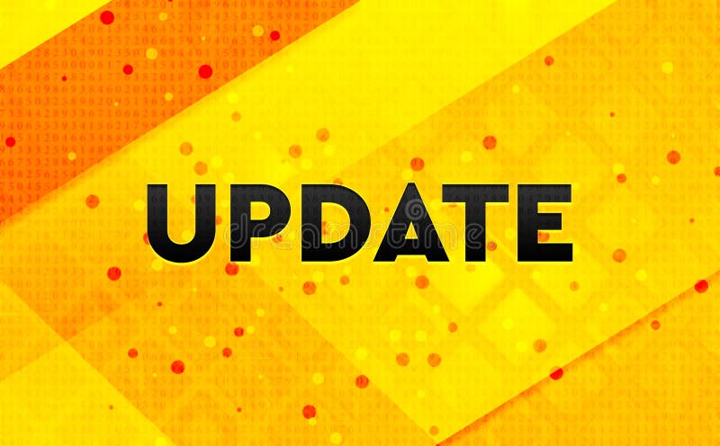Update Abstract Digital Banner Yellow Background Stock Illustration ...