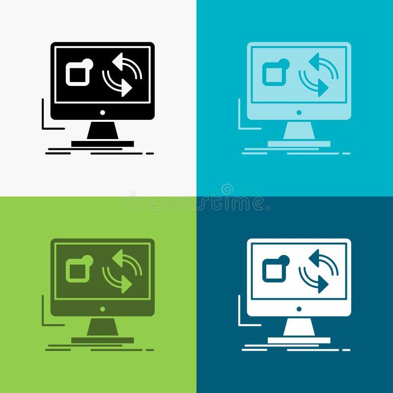 Update, App, Application, Install, Sync Icon Over Various Background ...