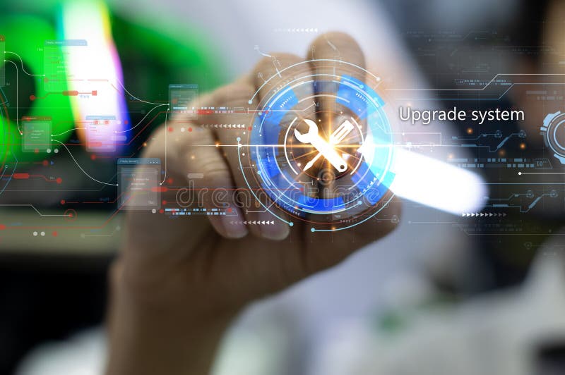 Update Application Software and Hardware Upgrade Technology Concept, AI ...