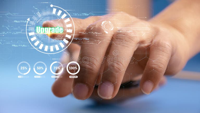 Update Application Software and Hardware Upgrade Technology Concept, AI ...