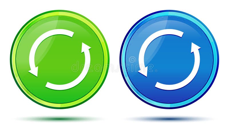 Update Arrow Icon Creative Natural Round Button Set Illustration Stock ...