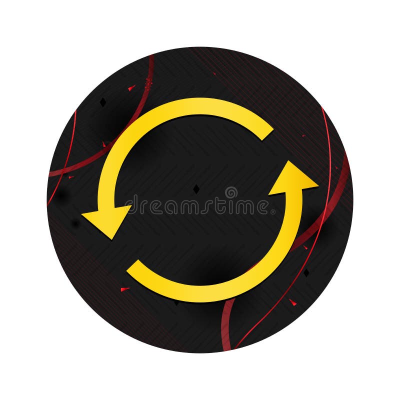 Update Arrow Icon Elegant Black Round Button Stock Vector ...