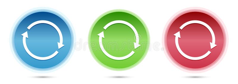 Update Arrow Icon Glass Round Buttons Set Illustration Stock Vector ...