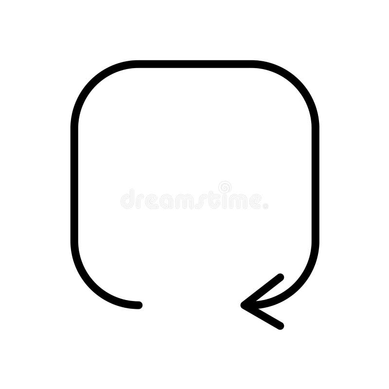 Update Arrow Icon Isolated on White Background Stock Vector ...