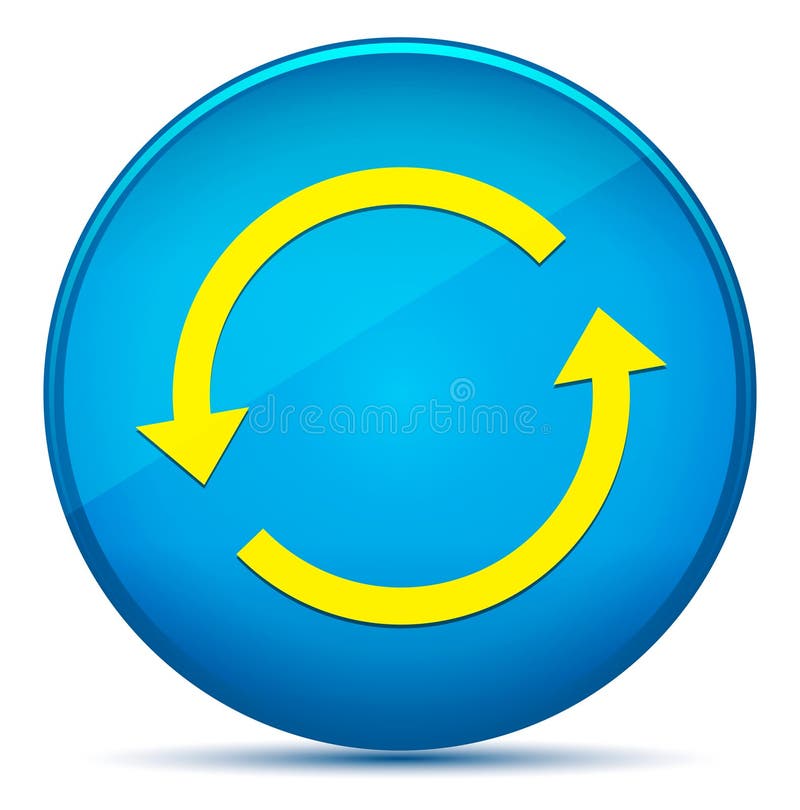 Update Arrow Icon Modern Flat Cyan Blue Round Button Stock Illustration ...