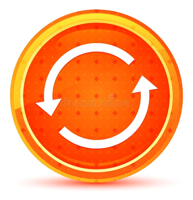 Update Arrow Icon Natural Orange Round Button Stock Illustration ...