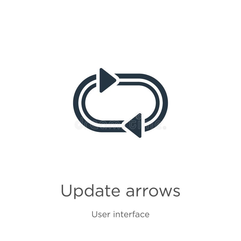 Update Arrows Icon Vector. Trendy Flat Update Arrows Icon from User ...