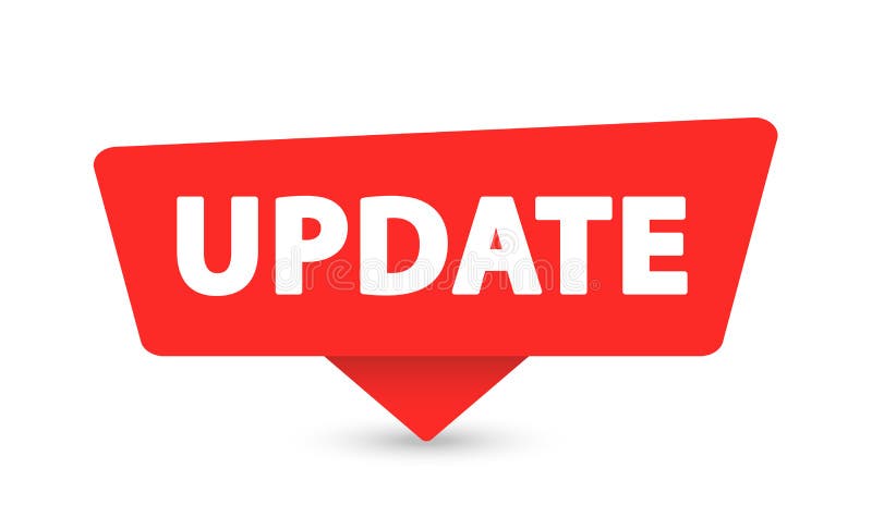 Update - Banner, Speech Bubble, Label, Sticker, Ribbon Template. Vector ...