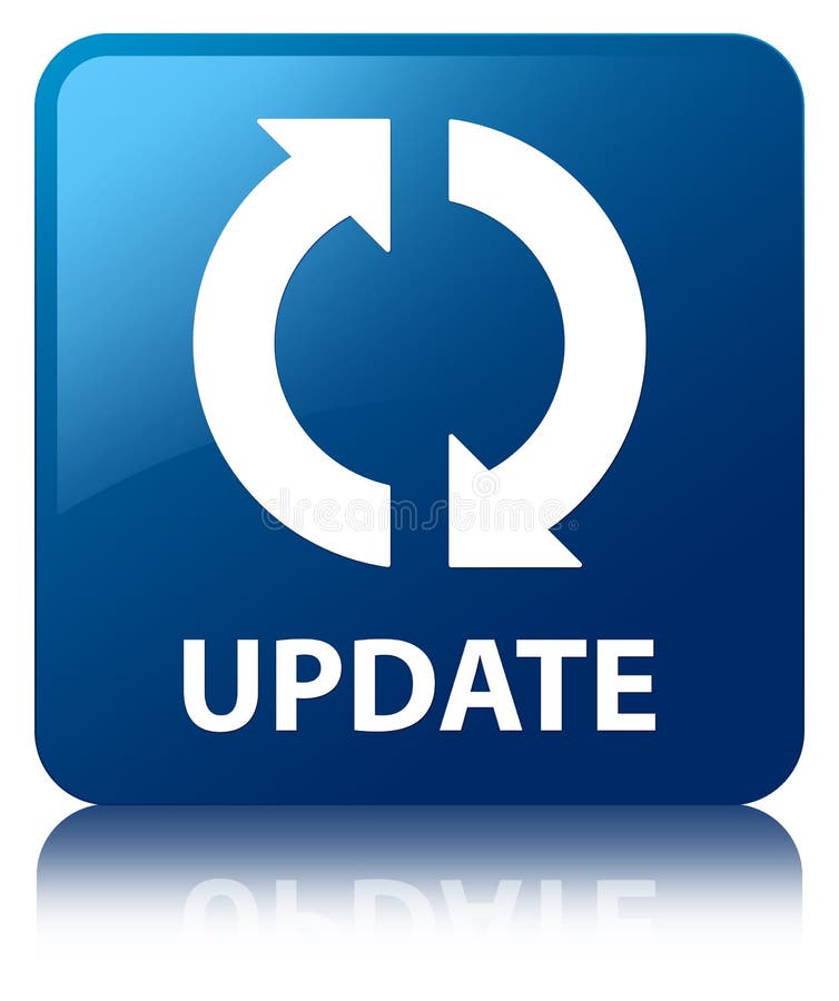 Update blue square button stock illustration. Illustration of upgrade ...