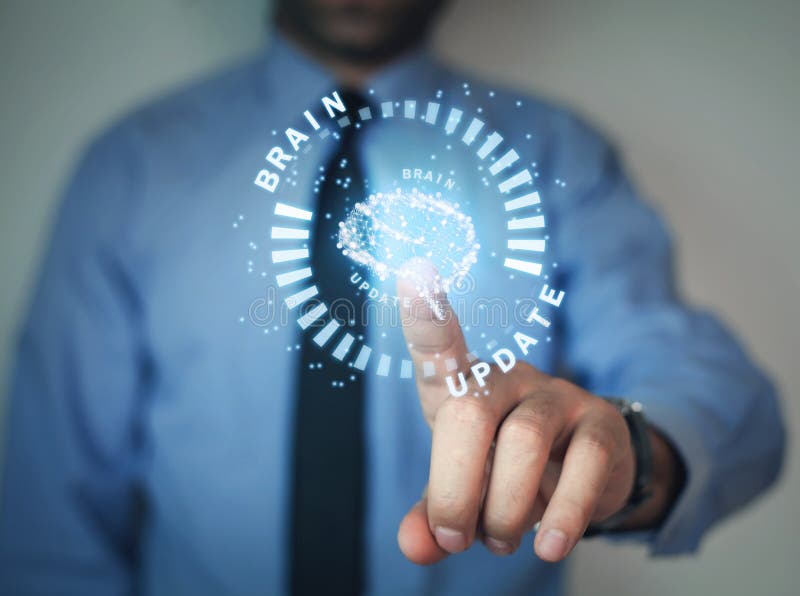 Update Brain. Business Concept Stock Photo - Image of version, business ...