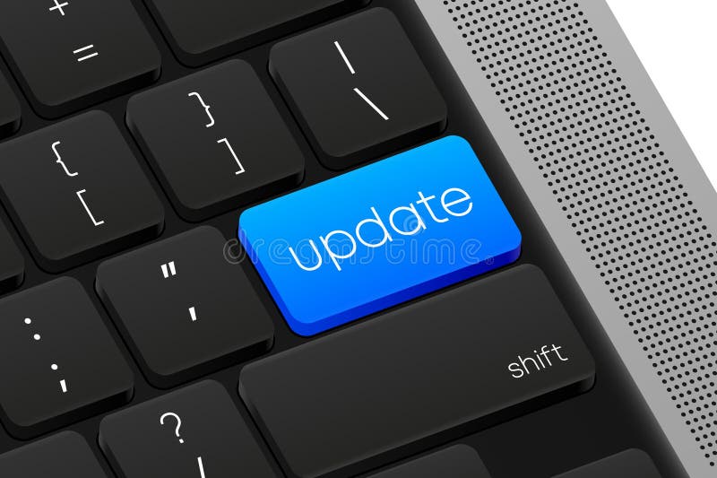 Update Button Computer Keyboard Word On Pc Computer Keyboard Vector