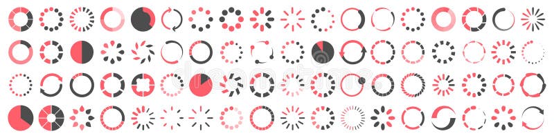 Update Circle Elements Collection. Set of Update Circle Stock Vector ...