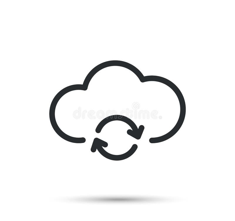Update Cloud Storage. Vector Cloud Storage Icon Stock Illustration ...