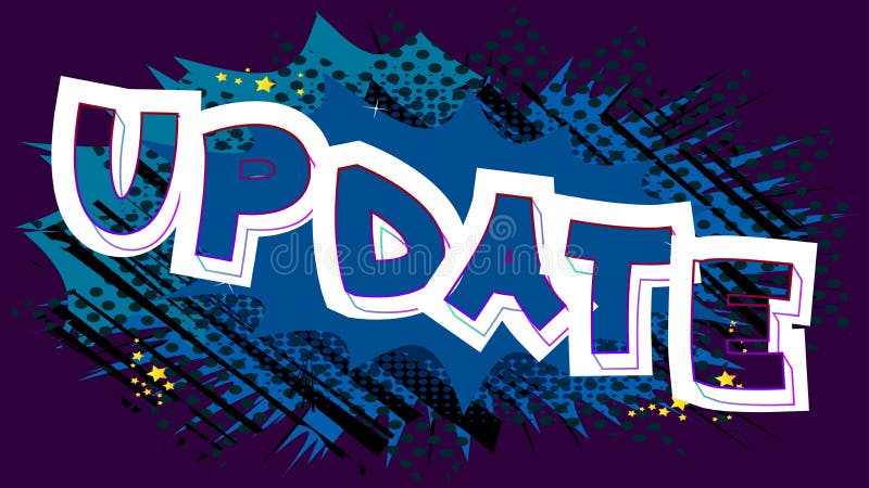 Update. Comic Book Word Text Stock Vector - Illustration of security ...