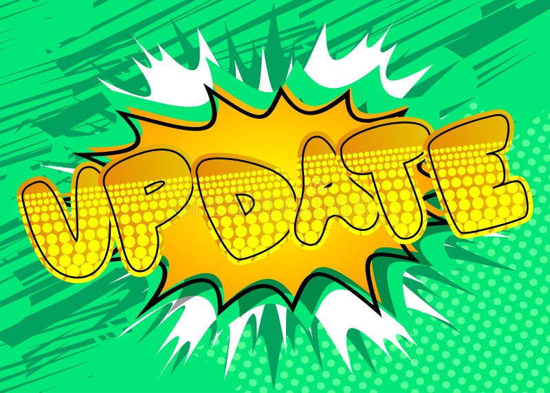 Update. Comic Book Word Text Stock Vector - Illustration of message ...