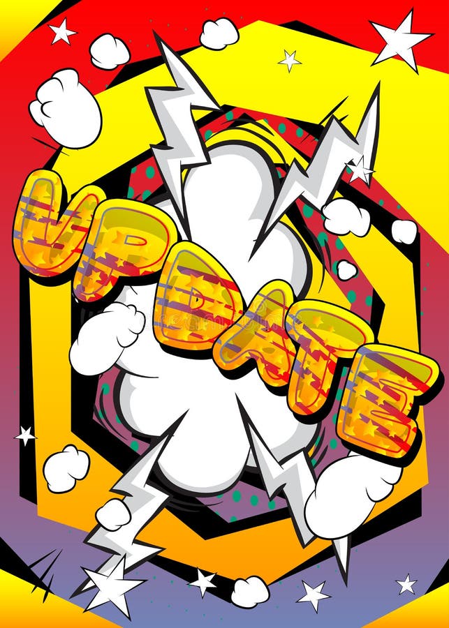 Update. Comic Book Word Text Stock Vector - Illustration of icon ...