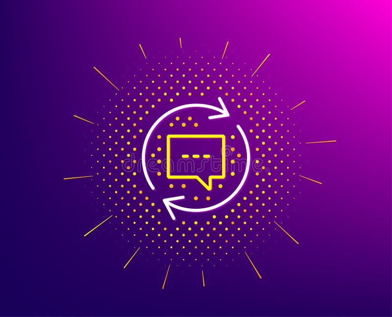 Update Comments Line Icon. Chat Sign. Vector Stock Vector ...