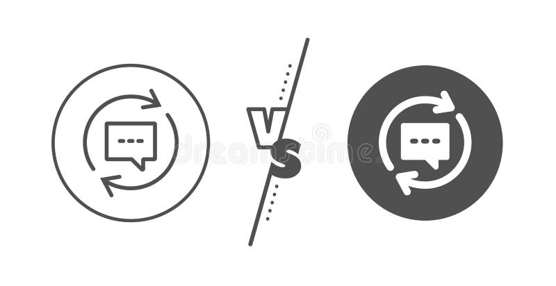 Update Comments Line Icon. Chat Sign. Vector Stock Vector ...