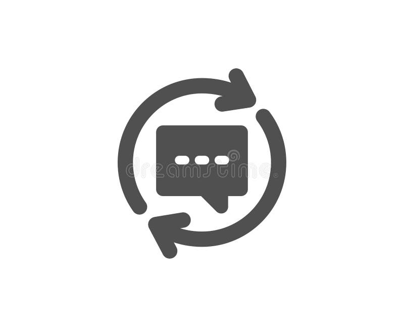 Update Comments Simple Icon. Chat Sign. Stock Vector - Illustration of ...